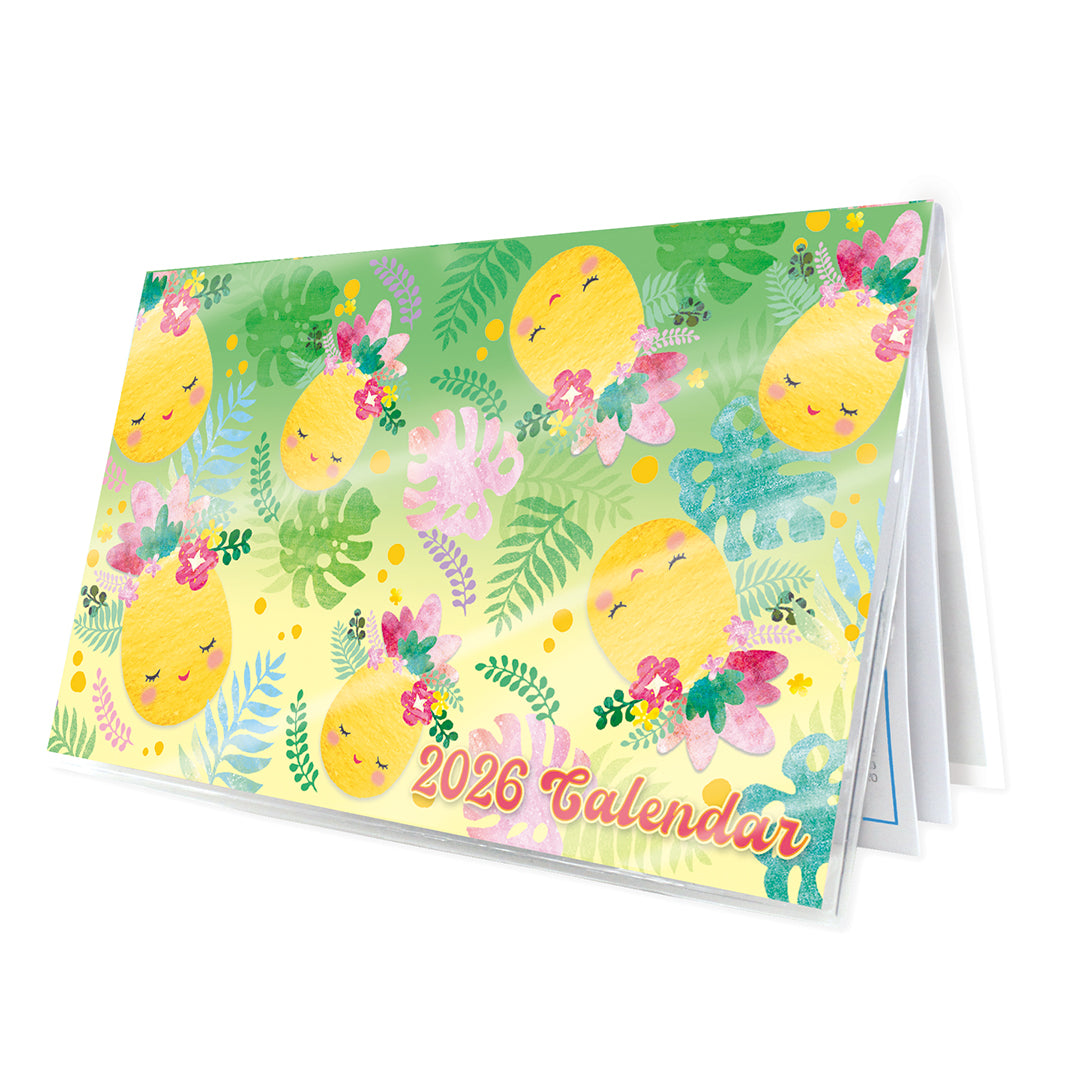 Happy Pineapple by Yuko Green Pocket Calendar | 2025 Planner – Our ...