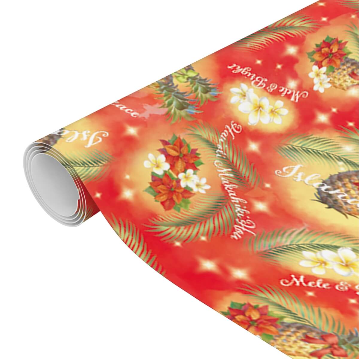 Hawaiian Christmas Gift Wrap | Festive Holiday Rolled Wrapping Paper ...