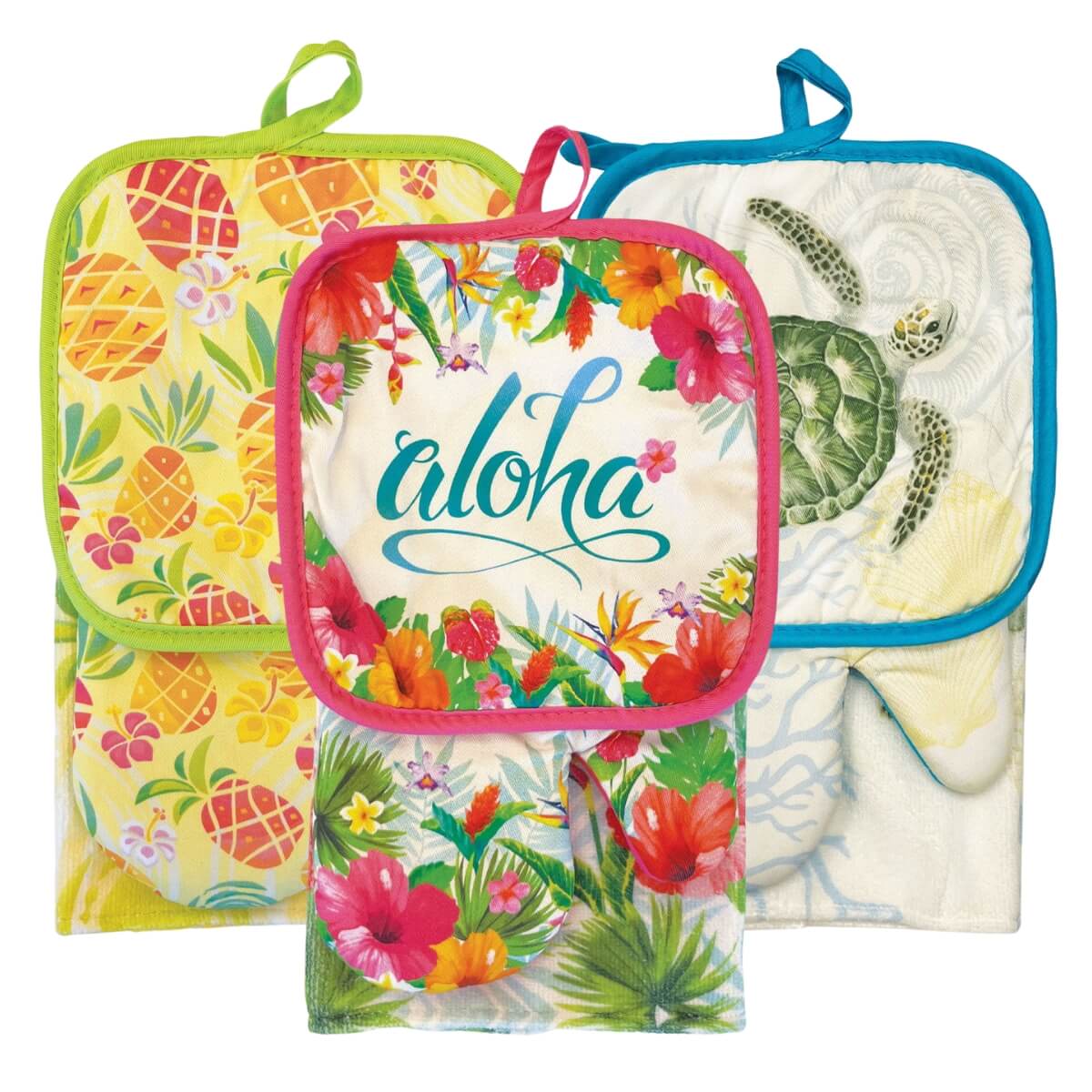 Hawaiian Kitchen Sets | Tropical Designs for Every Meal – Our Island ...