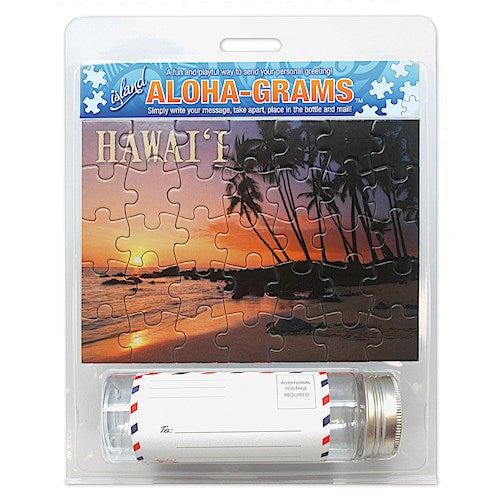 Island Aloha-Grams Puzzle 5x7 PC, Turtle Sunset – Our Island Heritage