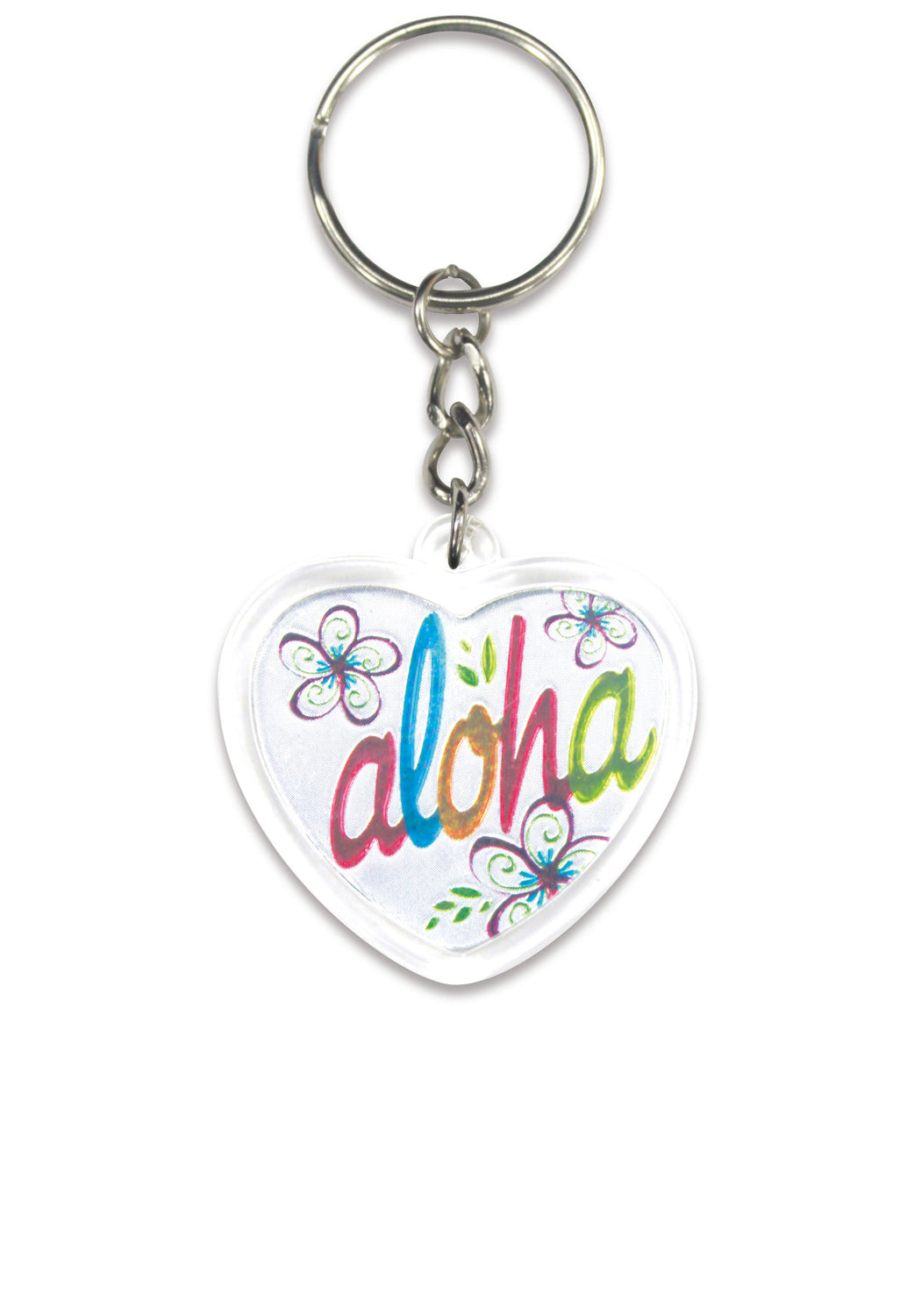 Acrylic Foil Keychain, Bold Aloha (Heart) – Our Island Heritage