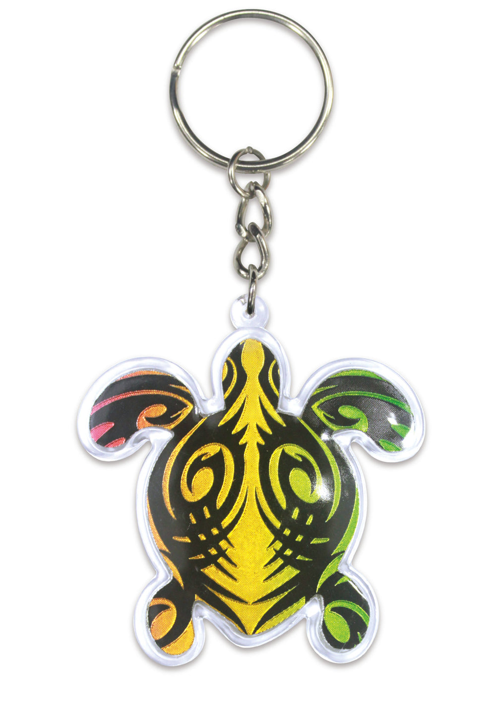 Acrylic Foil Keychain, Tribal Honu (Turtle) – Our Island Heritage