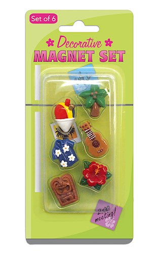 HP Polyresin Mini Magnets 6-pk, Hawaii Icons – Our Island Heritage