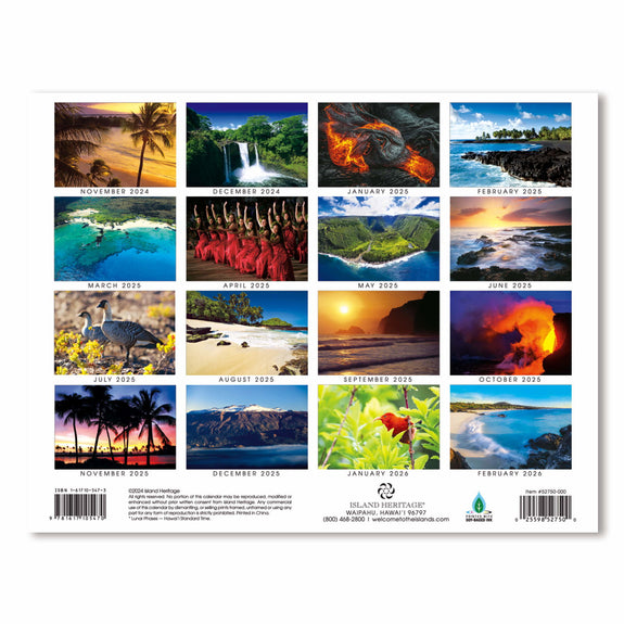 16 Month Calendars Hawaii | 2025 Hawaiian Wall & Pocket Calendars – Our ...