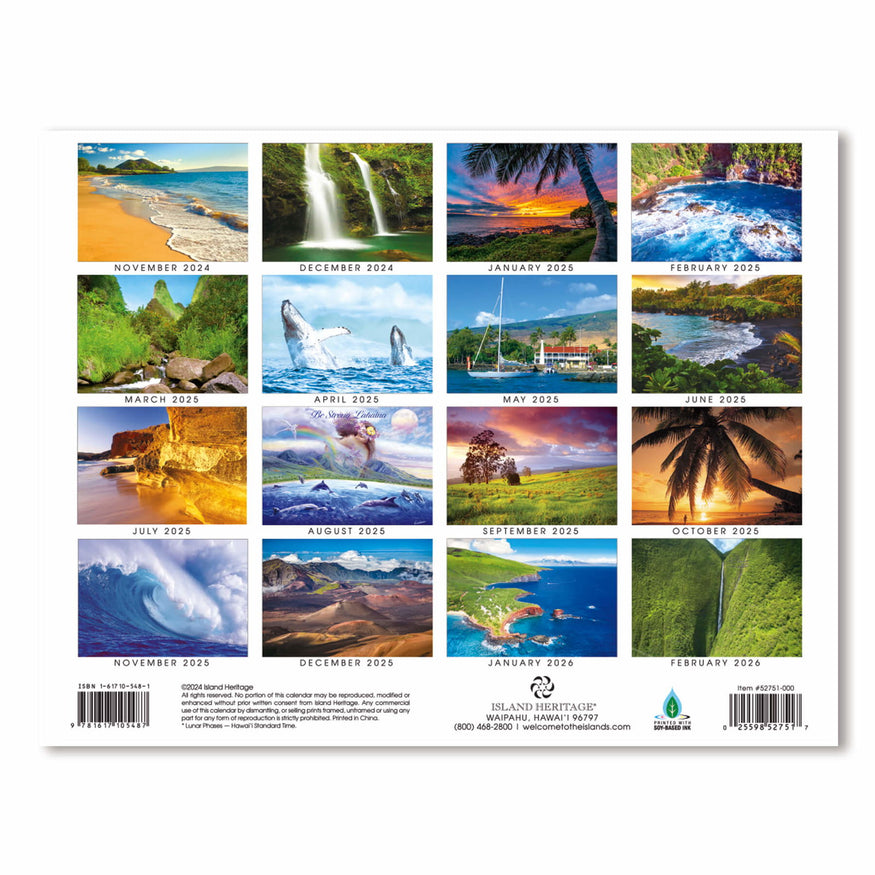 16 Month Calendars Hawaii | 2025 Hawaiian Wall & Pocket Calendars – Our ...