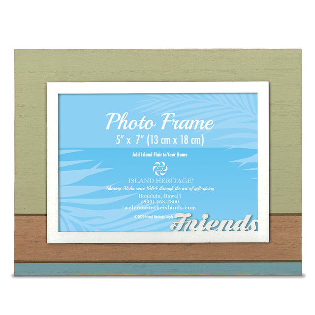 IH Painted Wood Photo Frame, Friends 5X7 – Our Island Heritage