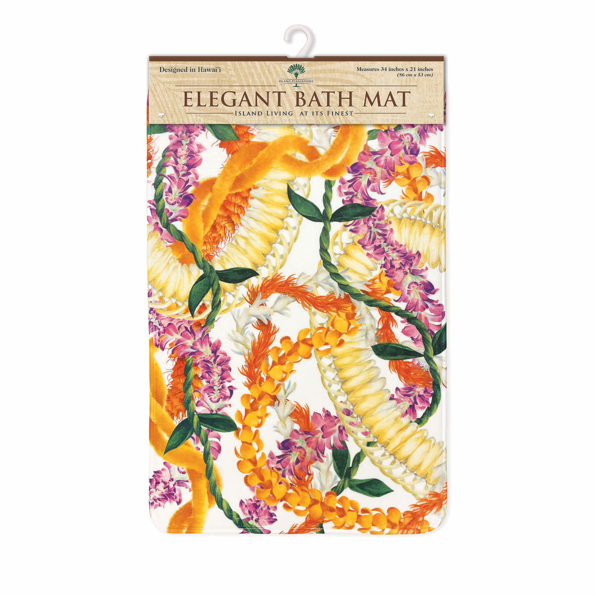 Bath Mat, Leis of Aloha | Tropical Bathroom Essentials – Our Island ...