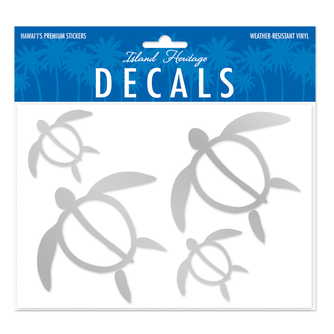 Honu Family Decals Assorted 4-Pack | Durable Vinyl – Our Island Heritage