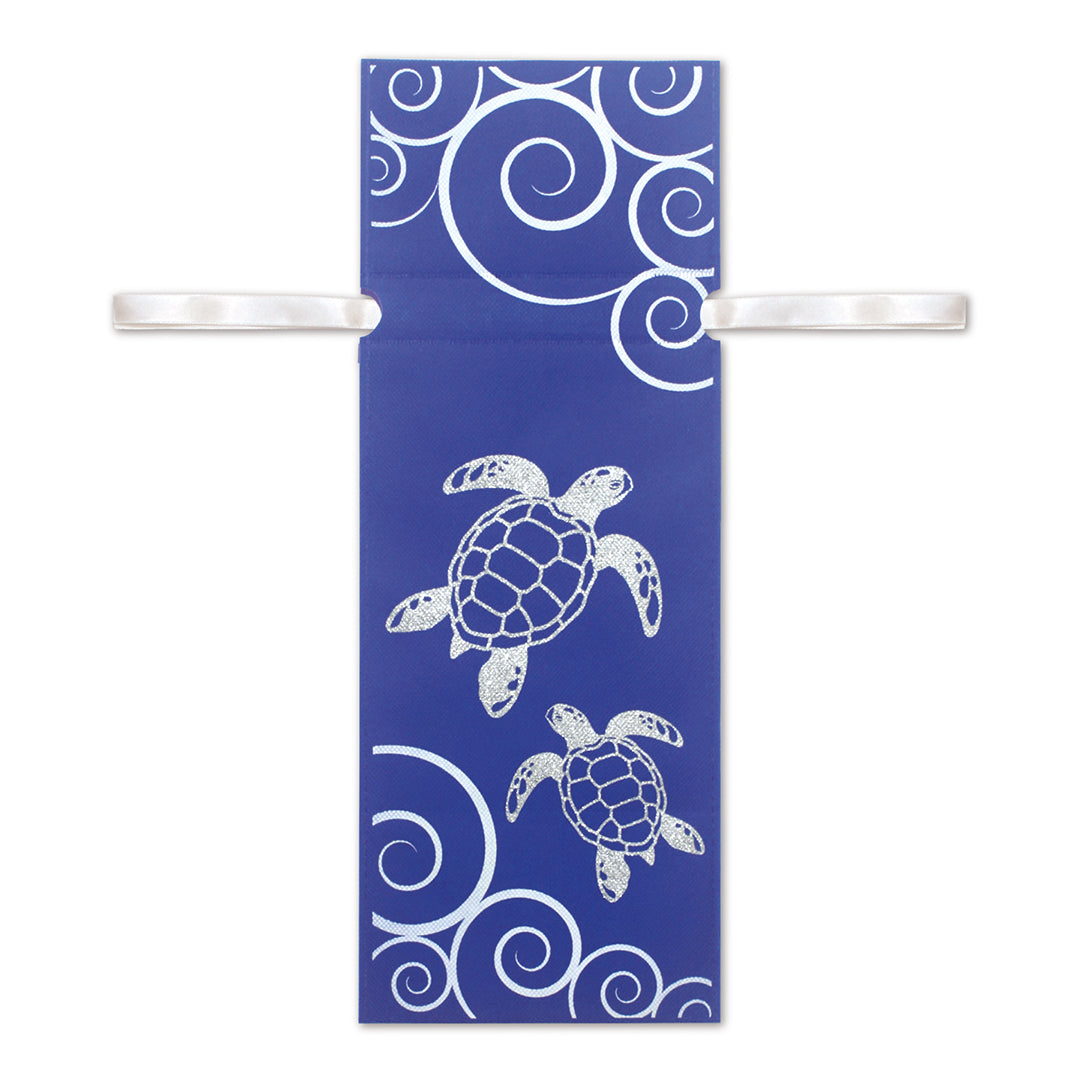 Drawstring Wine Gift Bag | Honu Waves Tropical Design – Our Island Heritage