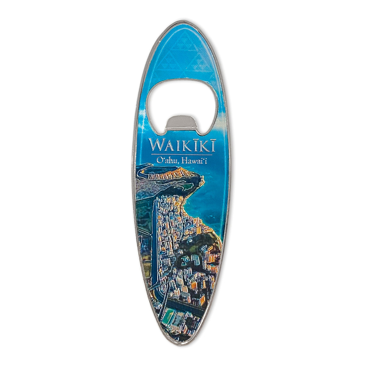 Waikīkī Strip Foil Bottle Opener Magnet | Hawaiian Decor – Our Island ...