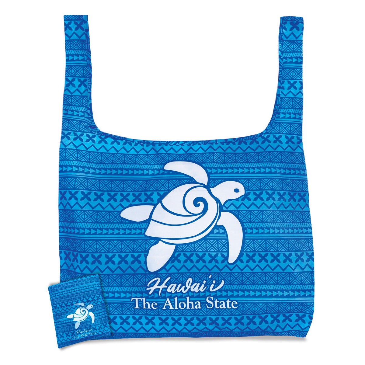 Aloha Honu Blue Foldable Tote | Eco-Friendly & Compact – Our Island ...