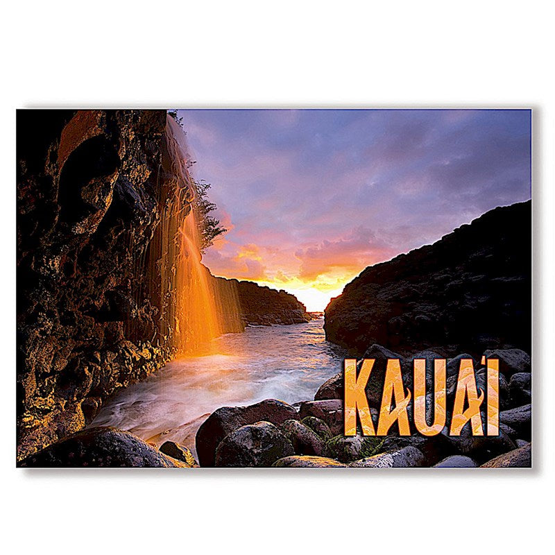 Queen’s Bath Waterfall Postcard | Kaua‘i 4x6 Souvenir – Our Island Heritage