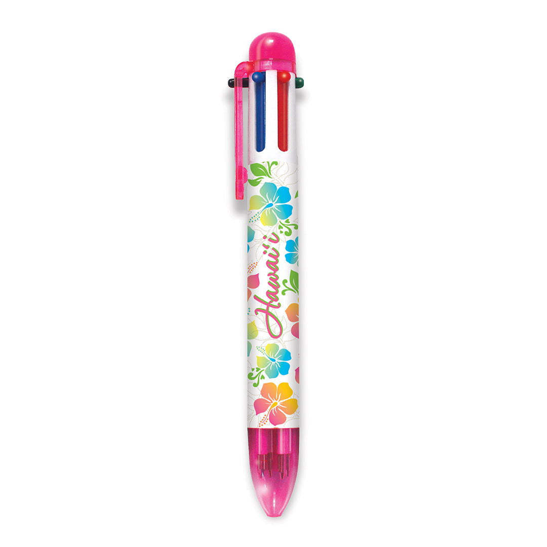 Hibiscus Rainbow Writer Pen | 6-Color Ink Pen – Our Island Heritage
