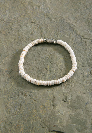 Shell Bracelet, Puka - White | Ocean-Inspired Accessory – Our Island ...