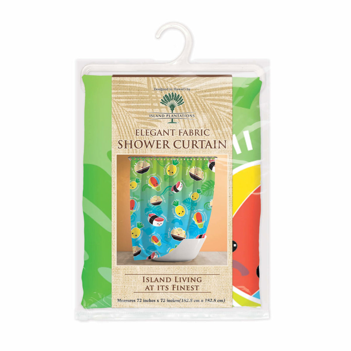 Shower Curtain, Local Grindz | Tropical Bathroom Decor – Our Island ...